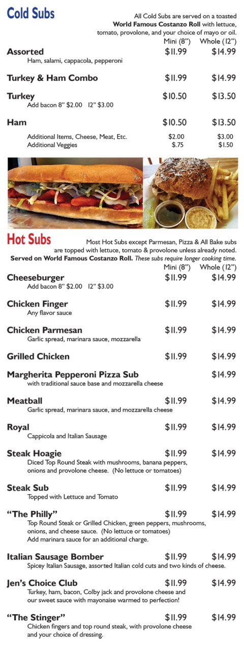 Our Menu - Taste of Buffalo Pizzeria